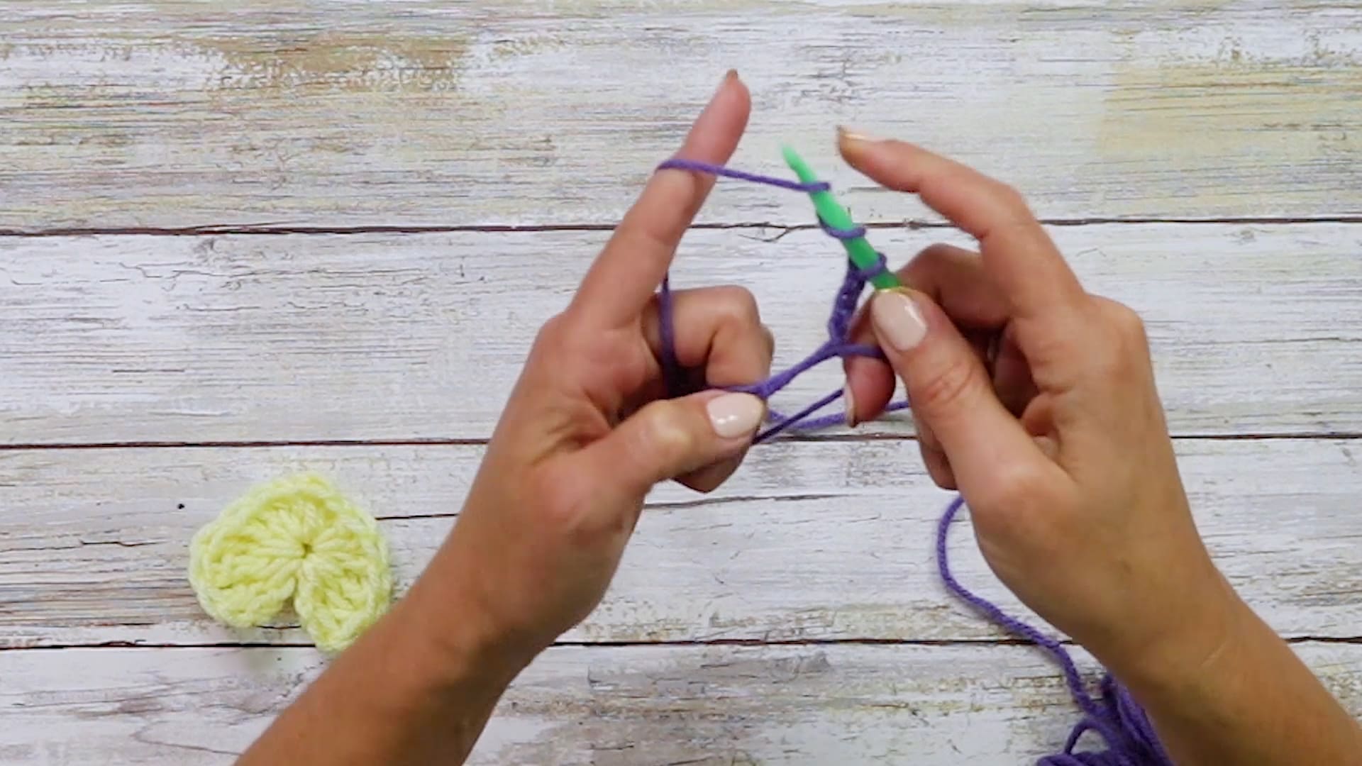 How to Crochet a Heart (and learn the treble crochet stitch!)