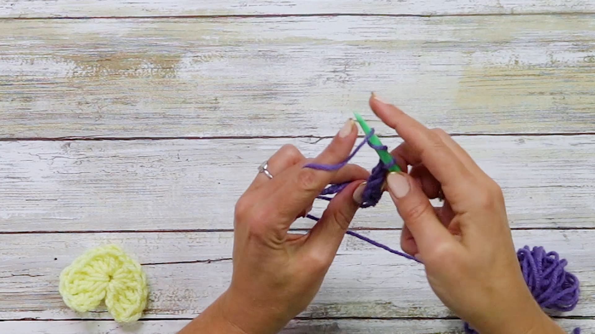 How to Crochet a Heart (and learn the treble crochet stitch!)